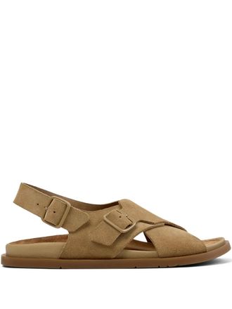 Camper buckle strap sandals - Marron
