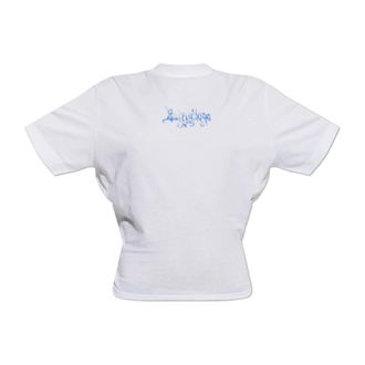 Balenciaga Sketchy Kurzarm-T-Shirt - - Tops - Damen - Wei&szlig; - S