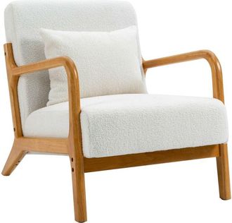 Nordlys Nordlys - Fauteuil de Salon Scandinave avec Structure Bois et Tissu