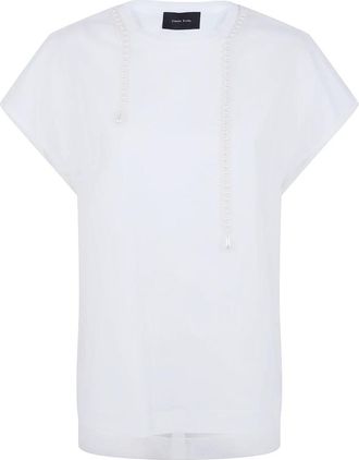 Simone Rocha Femme, Tops, Blanc, Taille: 40 FR Layered Liquid Smock T-Shirt