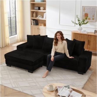 Generic 4-Sitzer-Ecksofa, umwandelbar in Eckbett, gepolsterte Kissen und wendbares Tagesbett, verschlei&szlig;- und korrosionsbest&auml;ndig, for den Einsatz im B&uuml;ro(Noi