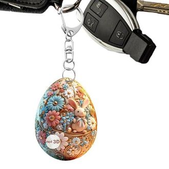 Generic Porte-clés de Pâques, oeufs de Pâques avec motif lapin | Ornements à suspendre, panier de remplissage pour sac à dos, garçons filles, salle de classe,