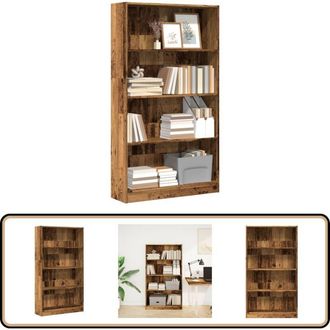 vidaXL Bibliothèque vieux bois 80x24x143 cm bois dingénierie - Vidaxl