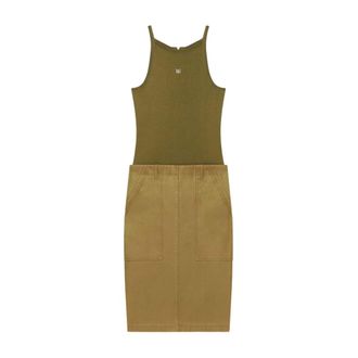 Givenchy Olivgr&uuml;nes Stricktop und Rockkleid - - Dresses - Damen - Gr&uuml;n - XS