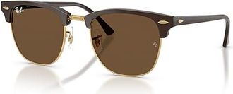 Ray-Ban Clubmaster Classic Sonnenbrillen Braun Fassung Braun Glas 51-21
