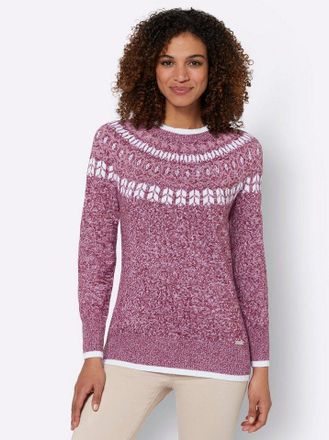 Witt Strickpullover Pullover Langarm Intarsien