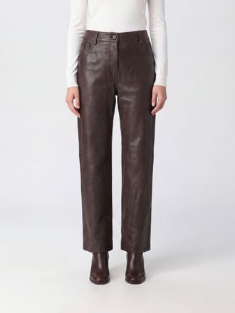 Magda Butrym Pantalon droit taille haute en cuir lisse
