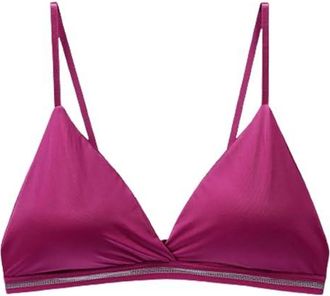 Generic Soutien-gorge 2026 pour femme en soie glac&eacute;e sans bretelles avec dos nu sans armatures, Rouge, M