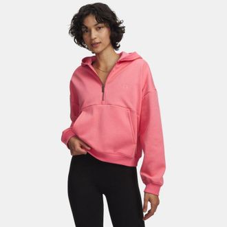 Under Armour Icon Fleece Hoodie mit.5-Zip f&uuml;r Damen Bittersweet Rosa / Bittersweet Rosa XXL