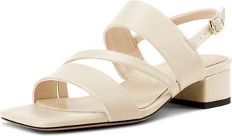 Castamere Femmes Slingback Bas Bloc Chunky Talon Heel Ouvert Carr&eacute; Bout Dress Sandales D&eacute;contract&eacute; Bureau &Eacute;t&eacute; Chaussures 3.5 CM Heels Beige 41 EU