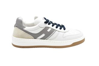 Hogan Low-Top Sneaker - Basketball-Inspired Leather Sneakers With Suede Ac - Gr. 10 - in Wei&szlig; - f&uuml;r Damen