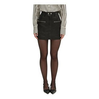 Anine Bing Steel Mini Skirt - - Skirts - Damen - Schwarzk - L