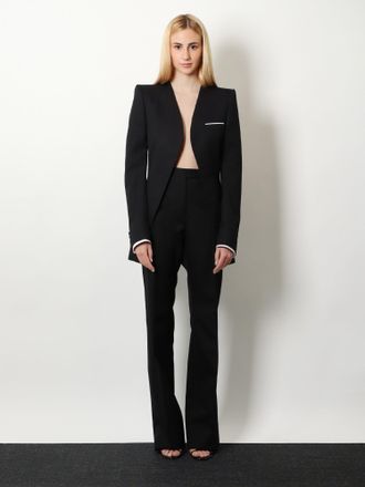 Tom Ford Womens Blazer Wool-Silk Black Blazers Jacket