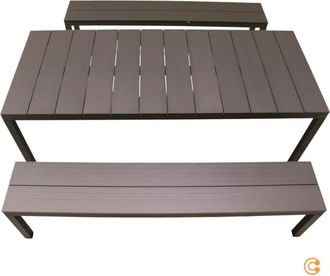 Nardi [GEBRAUCHT] B-Ware Nardi Set Rio Bench Alu Sitzgruppe Bank Gartentisch Aluminium H&ouml;henverstellbar