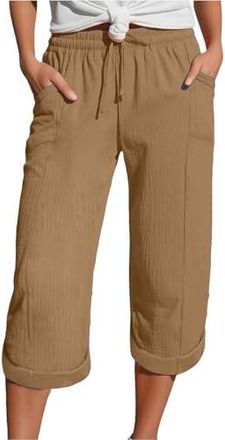 Generic Pantalon De Jogging Chaud Lin Thermique Laine &Eacute;lastiqu&eacute;e Pinces Trou&eacute; Clair Soldes Ethnique Cheville Resserr&eacute; Femmes Rayure Electrique Essentials Chin