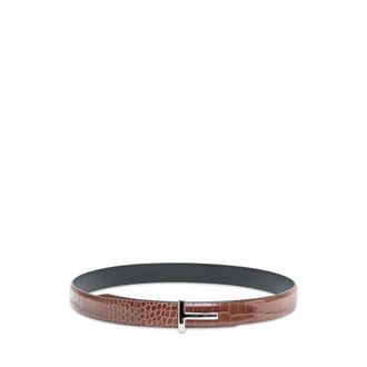 Tom Ford Homme, Accessoires, Brun, Taille: 105 CM Reversible Leather Belt