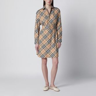 Burberry Beige Check shirt dress