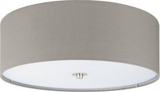 Eglo Plafonnier ovale 47,5xH19,5 cm en m&eacute;tal et tissu - Eglo Pasteri