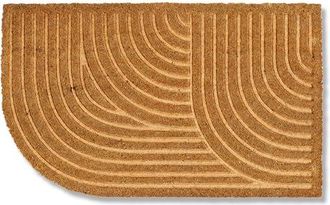 Astra Paillasson Moderne - Porte dentr&eacute;e Coco 45x75cm Arrondi Naturel - Tapis Anti-d&eacute;rapant Robuste - Int&eacute;rieur/Ext&eacute;rieur
