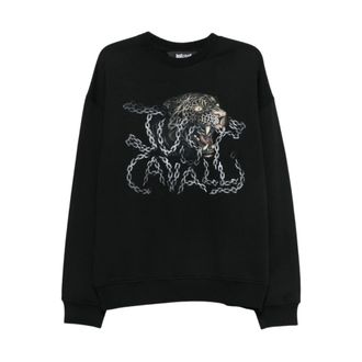 Just Cavalli Leopardenprint-Pullover - - Sweatshirts & Hoodies - Herren - Schwarzk - XL