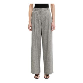 Sessun Super High Waist Wide Hosen - - Trousers - Damen - Grau - M