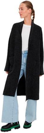 Vero Moda a/s Pull Vmcody LS Coatigan GA Noos pour Femme, Gris foncé mélangé, XS