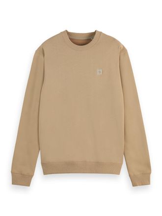 Scotch & Soda Herren Essential Badge Logo Crewneck Sweatshirt, Sand, L