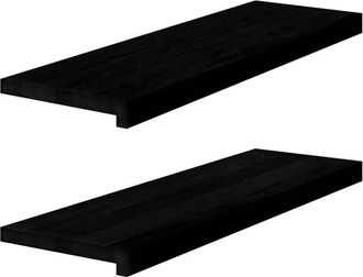 vidaXL Vidaxl - Fensterbänke 2 Stk. Dunkelbraun 80x30x2 cm Massivholz Eiche