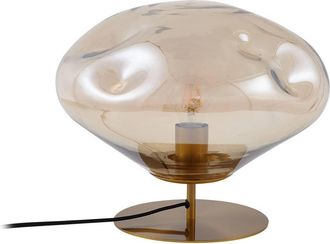 Lindby Tischlampe Lelia (Design, Modern) in Creme aus Glas (1 flammig E27) - Tischleuchte Schreibtischlampe Nachttischlampe Wohnzimmerleuchte