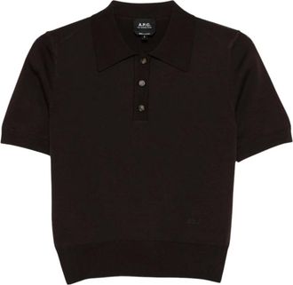 A.P.C. A.p.c., Femme, Pulls, Brun, Taille: 40 FR Polo Ruby