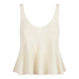 Alaia Waffel-Gitter-Tanktop - - Knitwear - Damen - Wei&szlig; - S