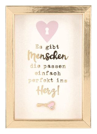 Depesche 11625-017 - Bilderrahmen mit Kompliment, kleiner Deko-Rahmen mit hübschem Spruch, ca. 8,4 x 5,8 x 1,9 cm, ideal als Geschenk oder kleine Aufmerksamkei