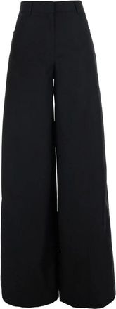 Msgm Msgm, Femme, Pantalons, Noir, Taille: 36 FR Popeline Pantalons With Front Pockets
