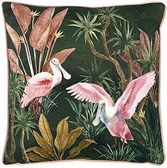 Riva Paoletti Platalea Botanical Piped Kissenbedeckung, Green