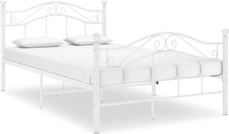 vidaXL Cadre de lit Blanc M&eacute;tal 120x200 cm