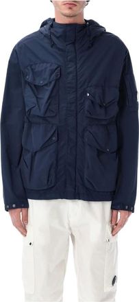 C.P. Company C.p. Company, Homme, Vestes, Bleu, Taille: XL Flatt Nylon Goggle Jacket