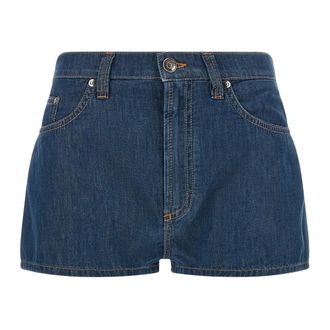 Versace Femme, Shorts, Bleu, Taille: W28 Shorts en chambray