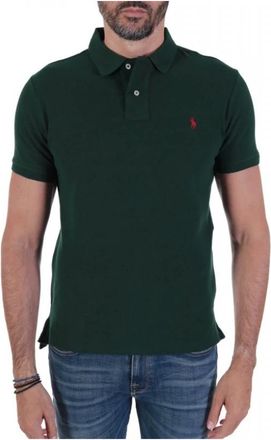 Ralph Lauren Homme, Tops, Vert, Taille: M Polo Coupe Slim Personnalis&eacute;e