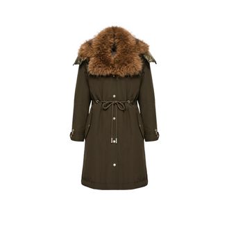Moncler Moncler Parka Matelass&eacute;e Longue Halicte, Femme, Vert, Taille: 00