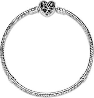 Pandora Pandora Bracelet maille serpent fermoir coeur arbre de vie, 16