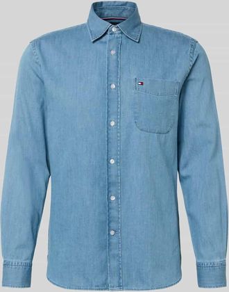 Tommy Hilfiger Regular Fit Jeanshemd aus reiner Baumwolle