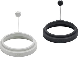 Lurch 70271 Eiformer Rund 2er Set aus 100% BPA-freiem Premium-Platin-Silikon light-/iron grey