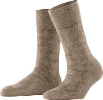 Esprit Damen Cable Knit W So weiches Material einfarbig Socken, Braun Walnut 5032, 39-42
