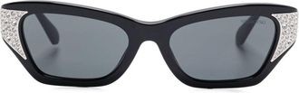Swarovski Sonnenbrille mit Kristallen - Schwarz