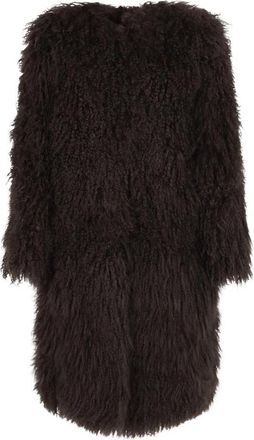 Yves Salomon Manteau 100cm - - Jackets - Damen - Braun - 2XL