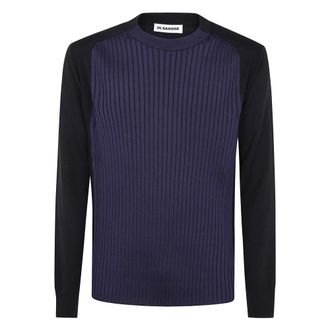 Jil Sander Homme, Pulls, Bleu, Taille: XL Pull Nuit Bleue