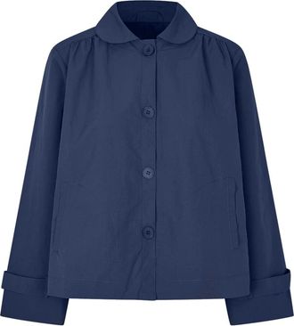 Lollys Laundry Femme, Vestes, Bleu, Taille: 44 FR &Eacute;l&eacute;gante Veste Bleu Fonc&eacute; &agrave; Col Rond
