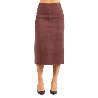 Max Mara Femme, Jupes, Rouge, Taille: 42 FR Pala Midi Skirt