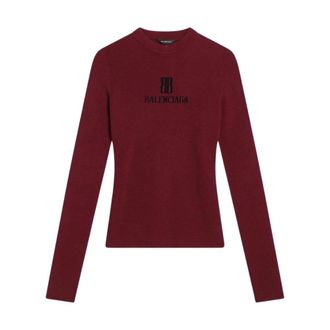 Balenciaga BB Monogram Strickoberteil - - Tops - Damen - Rot - L
