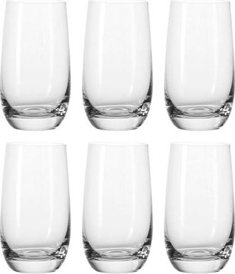 Leonardo Tivoli Trink-Gl&auml;ser 6er Set, sp&uuml;lmaschinenfeste Wasser-Gl&auml;ser, Trink-Becher aus Glas im modernen Stil, gro&szlig;, 390 ml, 020965